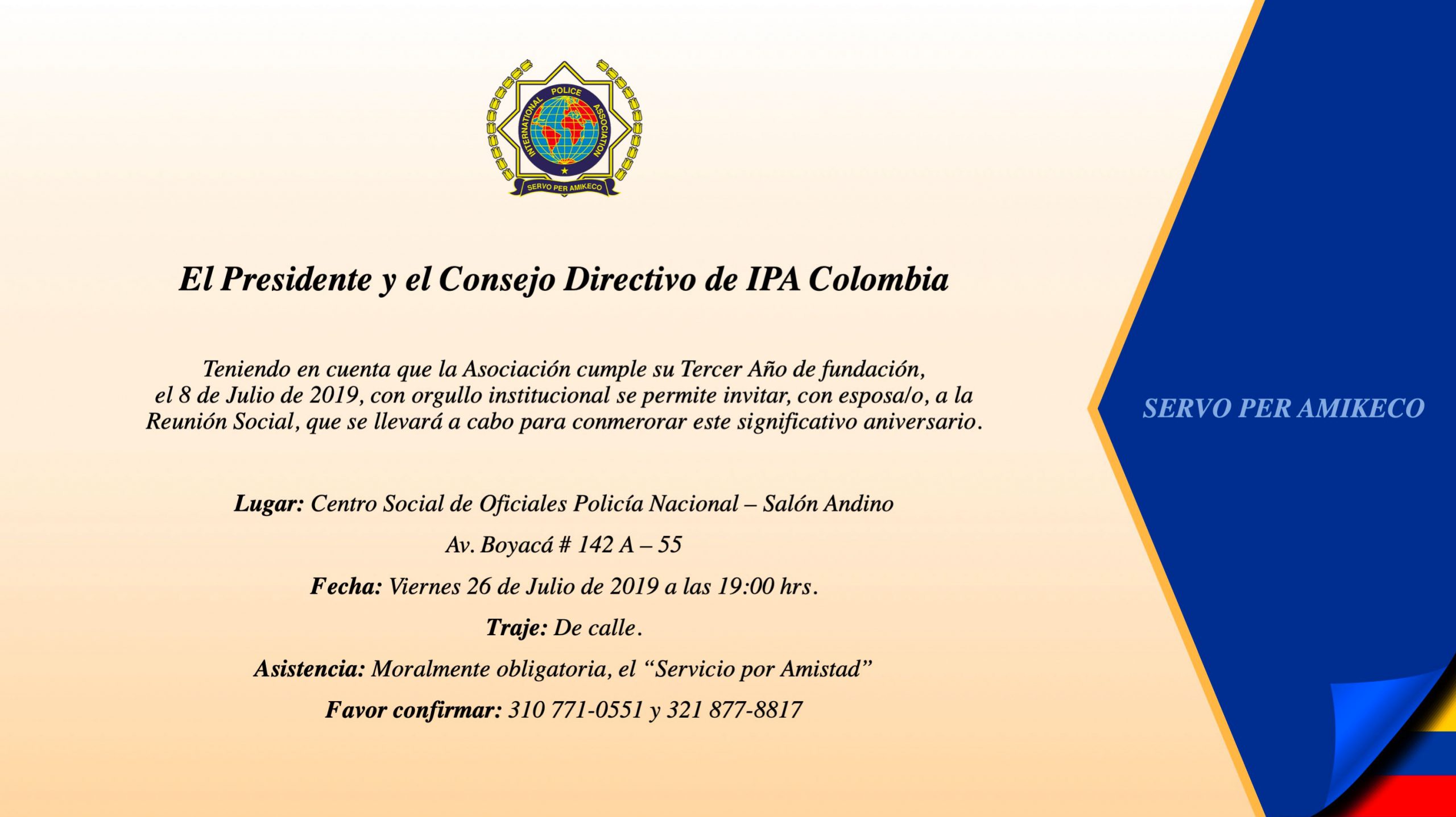IPA Colombia | Asociación Internacional de Policía- Sección Colombia